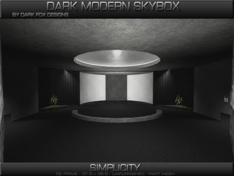 Second Life Marketplace - [DFD] The Modern Dark Skybox - Simplicity
