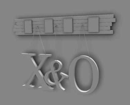 Second Life Marketplace - Hanging X&O Sign with Frames [Full Perm | Mesh]