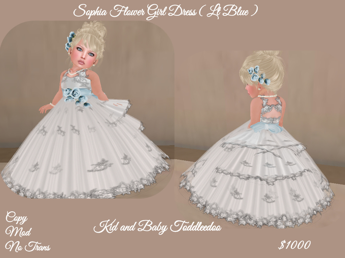 Second Life Marketplace - Sophia Flower Girl ( Lt. Blue )