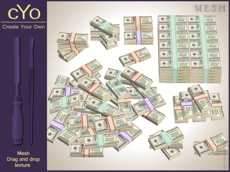 Second Life Marketplace - cYo Linden Dollar Bills Packs with Wrap, full ...