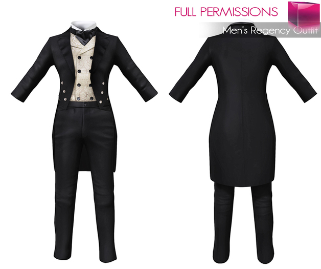 Second Life Marketplace - Full Perm Classic Rigged Mesh Men's Regency ...