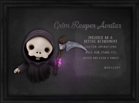 Second Life Marketplace - MishMish - Grim Reaper Avatar (soul) (PURPLE ...