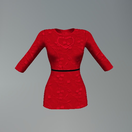 Second Life Marketplace - Flower Lace Heart Mesh Dress