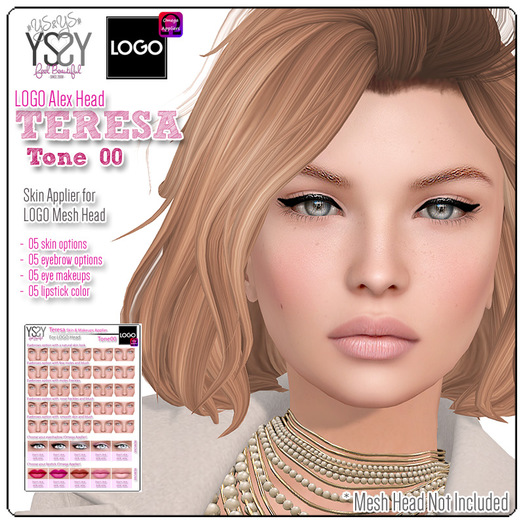 Second Life Marketplace - *YS&YS* Teresa Tone00 Skin Applier For LOGO ...
