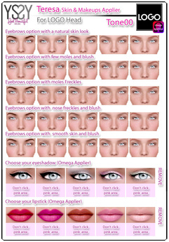 Second Life Marketplace - *YS&YS* Teresa Tone00 Skin Applier For LOGO ...