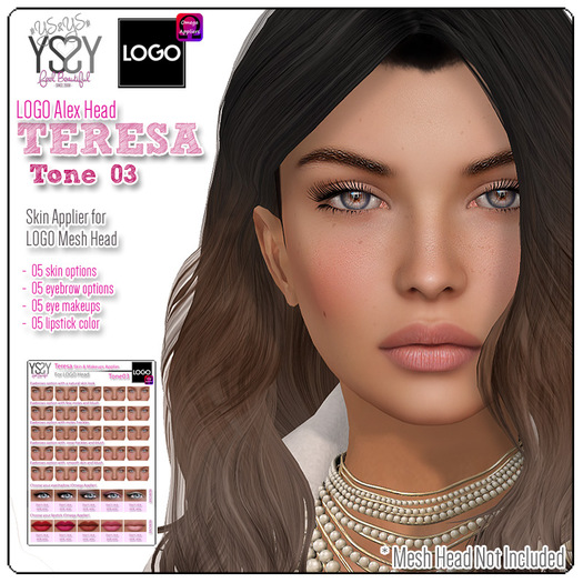 Second Life Marketplace - *YS&YS* Teresa Tone03 Skin Applier For LOGO ...