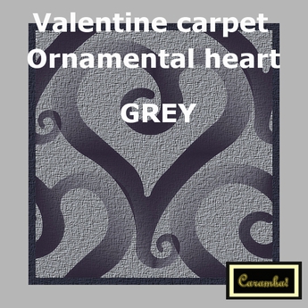 Second Life Marketplace - Valentine carpet ornamental heart - grey