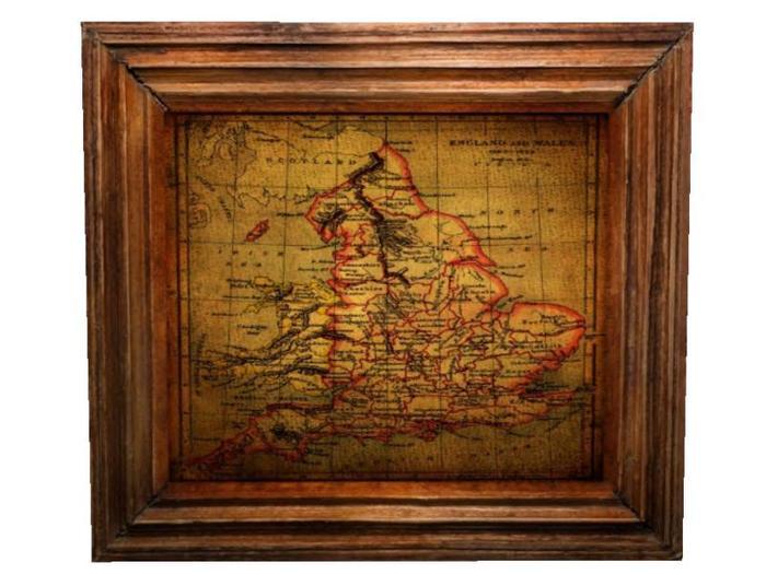Second Life Marketplace - Great Britain Old Map Framed