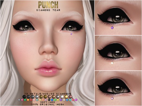 Second Life Marketplace - PUNCH / Teardrop Diamonds ♥ {Mesh}
