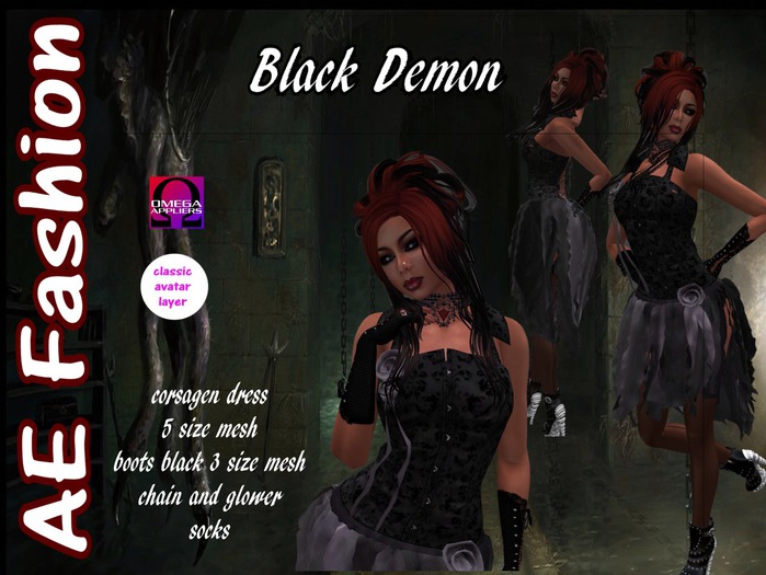 Second Life Marketplace - AE Fashion Black Demon