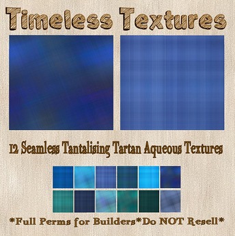 Second Life Marketplace - 12 Seamless Tantalising Tartan Aqueous Timeless Textures