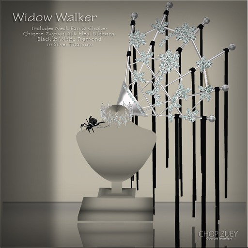 Second Life Marketplace - Widow Walker Neck Fan & Choker Slv by Chop ...