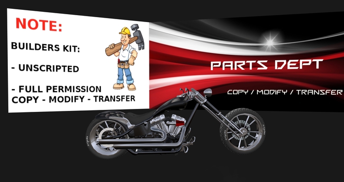 Second Life Marketplace - JJ Cycles ~ Slasher FULL PERM KIT