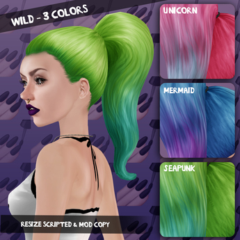Second Life Marketplace - (NO) Pony Tail - Wild 3 Variations