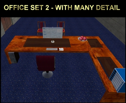 Second Life Marketplace - * S & L * EXCLUSIVE * OFFICE SET 2 – WOOD ...