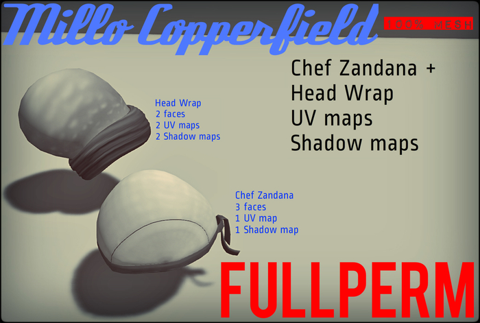 Second Life Marketplace - Millo Copperfield - Mesh Chef Zandana (3 ...