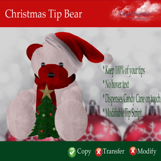 Second Life Marketplace - Christmas Tip Bear (Boxed)