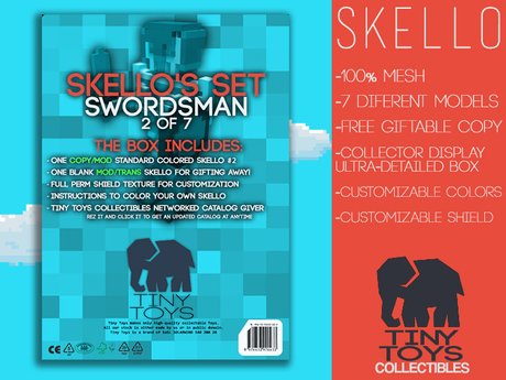 Second Life Marketplace - SKELLO #2 - Swordsman - Display Action Figure