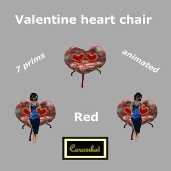 Second Life Marketplace - Valentine heart chair - red
