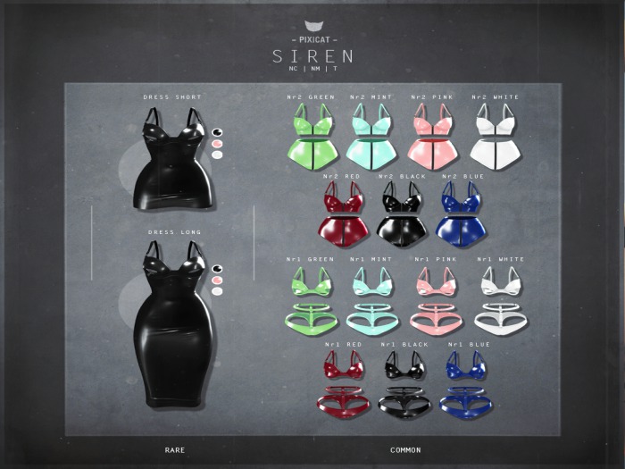 Second Life Marketplace - -Pixicat- Siren.Set nr2 - Green (Maitreya)