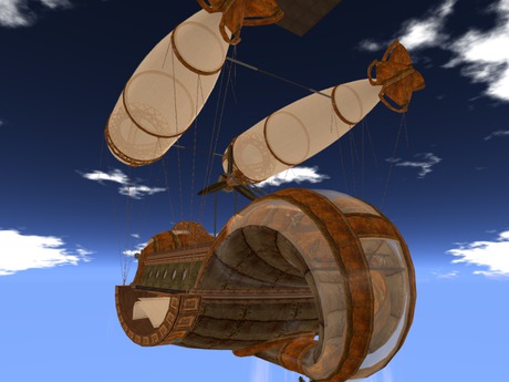 Second Life Marketplace - Steampunk Airship Scuttlebug