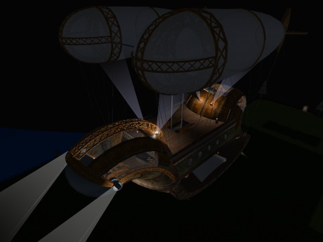 Second Life Marketplace - Steampunk Airship Scuttlebug