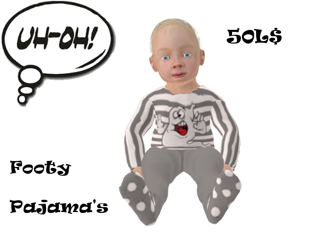Second Life Marketplace - Newborn Footy-PJ Ghost for CC