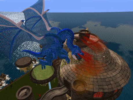Second Life Marketplace - Animated Attacking Dragon Circular Flying