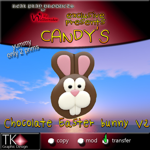 Second Life Marketplace - CANDYs * Chocolate Easter bunny V2 * YUMMY ...
