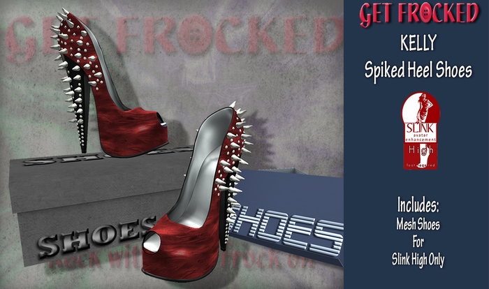 Second Life Marketplace - [Get Frocked] KELLY Spike Heel Shoes (Slink ...