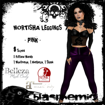 Second Life Marketplace - BLASPHEMIC - MORTISHA LEGGINGS - PINK