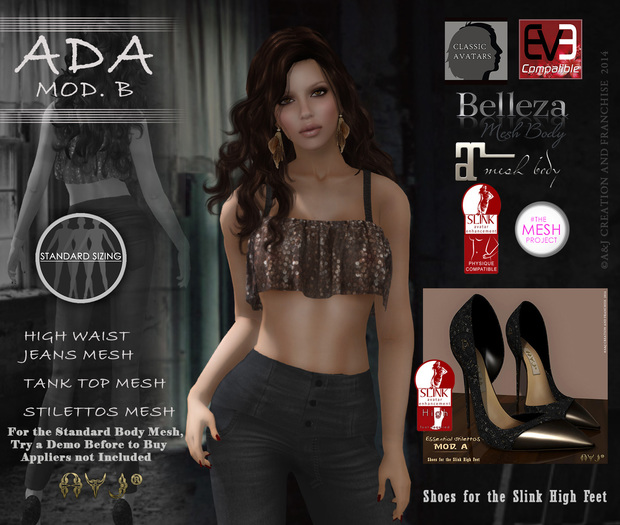 Second Life Marketplace Sexy And Style Set Mod Ada B Mesh Promo Aandj Creation And