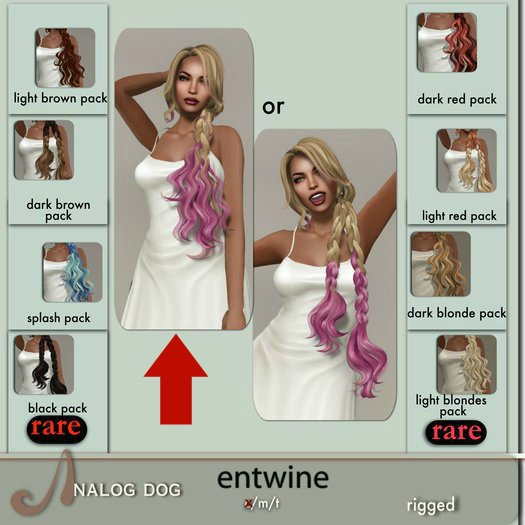 Second Life Marketplace - AD - entwine - Hair - light reds