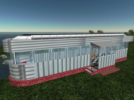 Second Life Marketplace - Replica of Shawmut Diner, NewBedford Ma.
