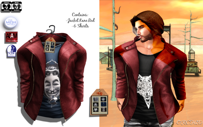 Second Life Marketplace - Jacket Kane Red (With Shirt)