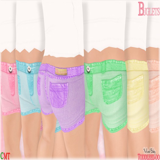 Second Life Marketplace - ~*Buglets*~ TD Jean Shorts [Pastel]