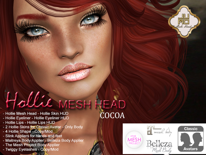 Second Life Marketplace - .:JUMO:. Hollie Skin Mesh Head Cocoa