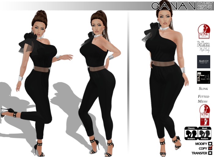 Second Life Marketplace - CANAN - Outfit 'I Have My Own Style' Black