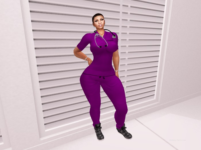 Second Life Marketplace - [DF]-Purple Scrub Outfit