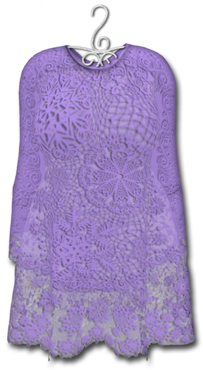 Second Life Marketplace - Graffitiwear Purple Lace Nightie