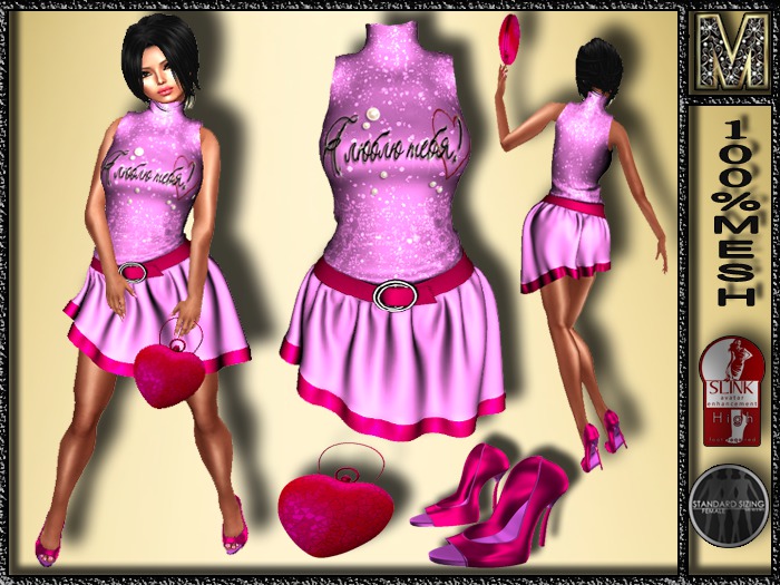 Second Life Marketplace - GIFT _Milena_complete outfit :: I LOVE YOU::