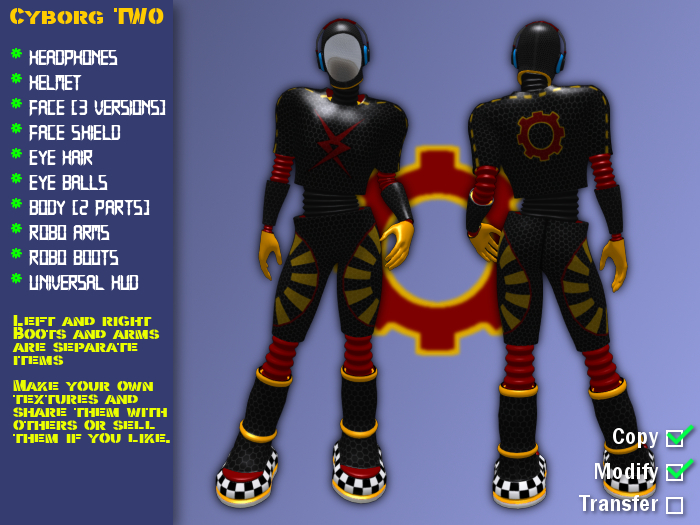 Second Life Marketplace - [BB] Cyborg Two / Male with color hud cyborg ...