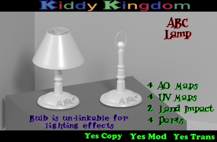 Second Life Marketplace - (KK) ABC Lamp