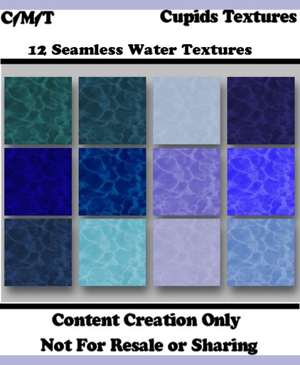 Second Life Marketplace - *CUPIDS TEXTURES* 12 seamless water Textures