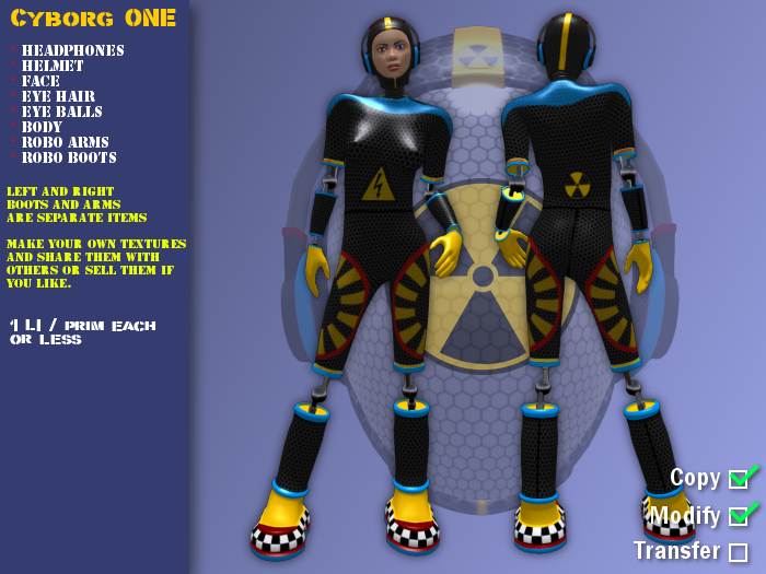 Second Life Marketplace - [BB] Cyborg One Demo - Female with color hud ...