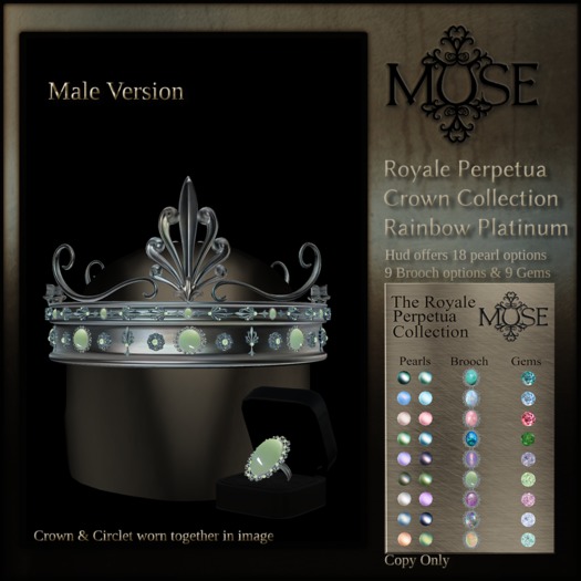 Second Life Marketplace - [MUSE] Royale Perpetua Crown - Rainbow ...