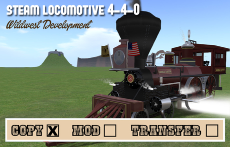 Second Life Marketplace - Steam Locomotive Train - 4-4-0