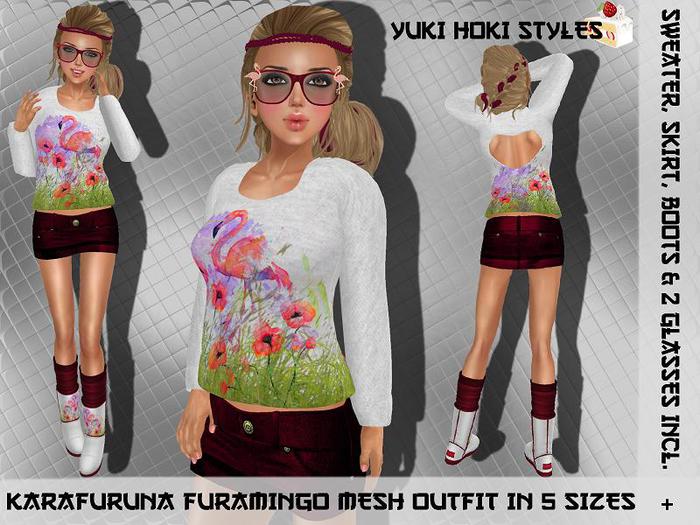 Second Life Marketplace - YHS Mesh Karafuruna Furamingo Outfit