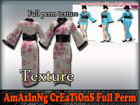 Second Life Marketplace - AmAzINg CrEaTiOnS Texture Geisha Costume 33