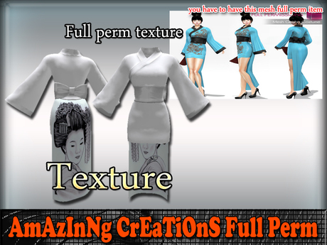 Second Life Marketplace - AmAzINg CrEaTiOnS Texture Geisha Costume 42